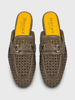 DOUCAL'S Braided Leather Mules