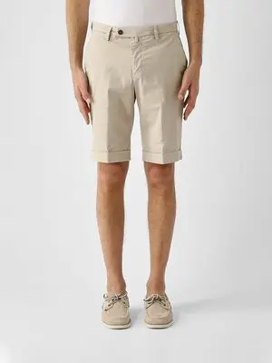 BRIGLIA 1949 Tailored Stretch Cotton Shorts - Sand