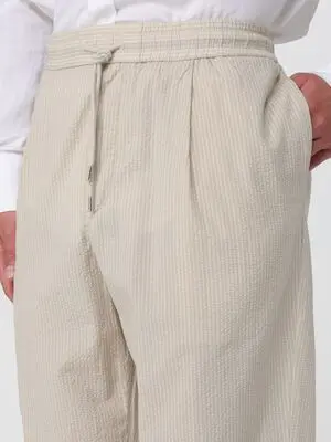 Jacob Cohen Beige Striped Cotton Trousers