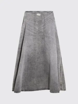 DIESEL® Flared Cotton Blend Midi Skirt