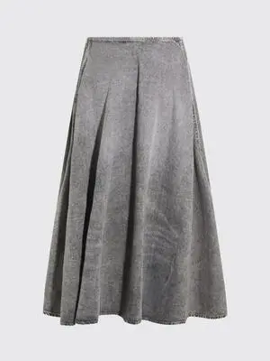 DIESEL® Flared Cotton Blend Midi Skirt