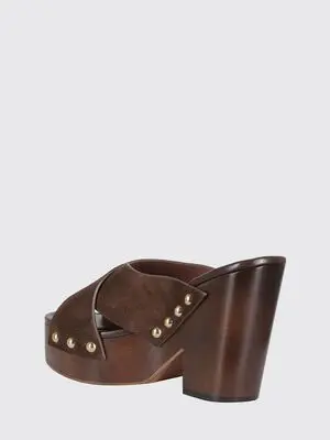 Paris Texas Marisol Suede Mules Sandals With Studs And Platform