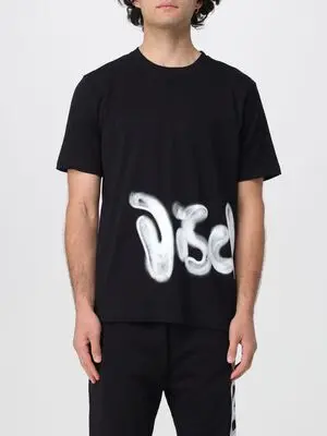 DISCLAIMER Cotton T-shirt With Lettering Logo Print - Black
