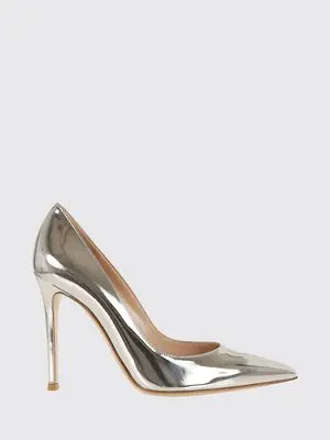 GIANVITO ROSSI Patent Leather Pumps With A Stiletto Heel And Almond Toe - Silver