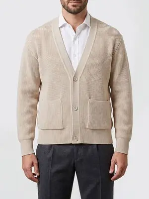 LARDINI Cotton Cardigan - Beige
