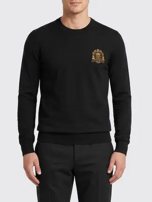 Dolce & Gabbana Crewneck Sweater In Pure Virgin Wool With Logo Crest