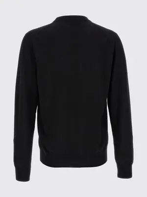 Dolce & Gabbana Crewneck Sweater In Pure Virgin Wool With Logo Crest