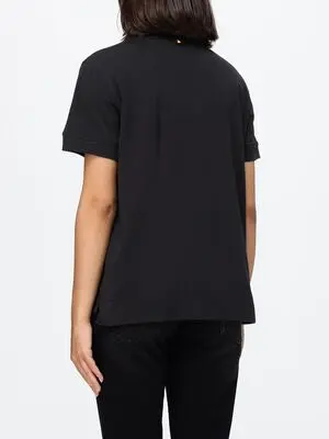 K-WAY Crewneck Cotton T-shirt With Back Logo Print - Black