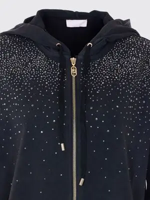 Liu Jo Hoodie With Rhinestones - Black