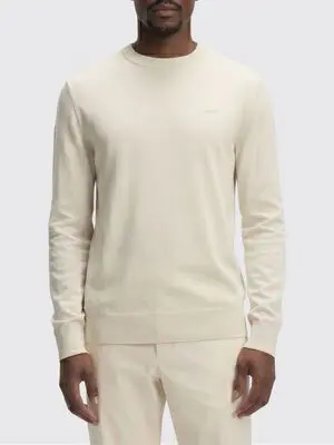 BOSS Basic Cotton Crew Neck Knit Top - White