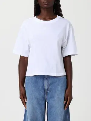 Armani Exchange Cropped T-shirt With Logo Detail - White