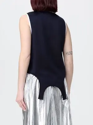 Tibi Cotton Blend Asymmetric Top