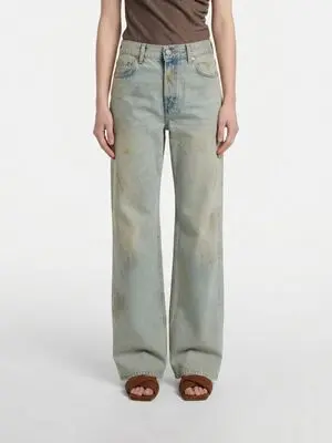 HAIKURE Used Effect Denim Jeans - Sky