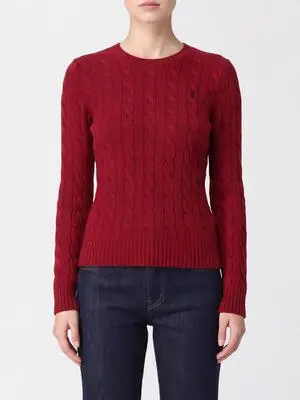 Polo Ralph Lauren Slim Fit Crewneck Sweater In Wool And Cashmere With Pony Logo - Red