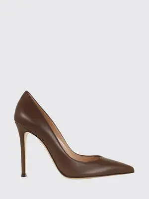 GIANVITO ROSSI Nappa Leather Pumps With High Stiletto Heel - Brown
