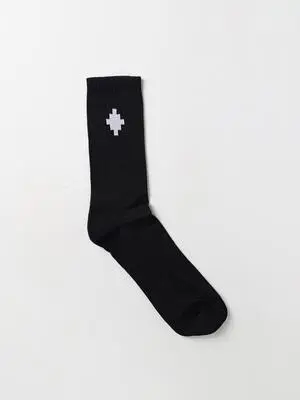 COUNTY OF MILAN Ribbed Socks With Logo Detail - Black