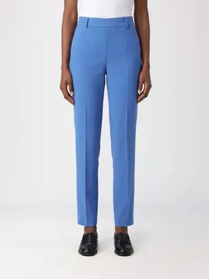 Alberto Biani Slim Fit Crêpe Chino Trousers With Side Zip - Gnawed Blue