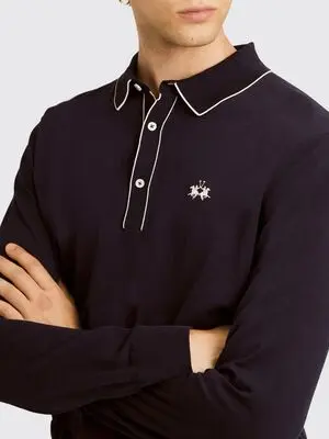 LA MARTINA Cotton And Silk Polo With Logo