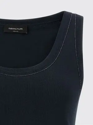 Fabiana Filippi Ribbed Tank Top - Blue