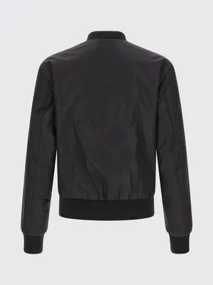 Dolce & Gabbana Technical Nylon Bomber Jacket With Metal Logo And Zip Closure