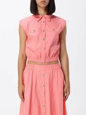 TWINSET Sleeveless Cotton Shirt - Salmon