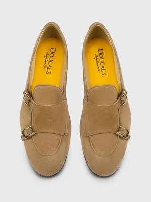 DOUCAL'S Suede Monk Strap Shoes