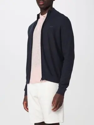 SUN 68 Cotton Zip Up Turtleneck Cardigan