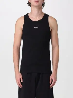 DISCLAIMER Slim Fit Stretch-cotton Tank Top With Embroidered Logo - Black