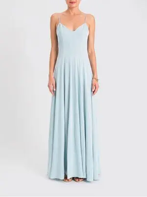 TWINSET Long Dress In Crêpe - Sky