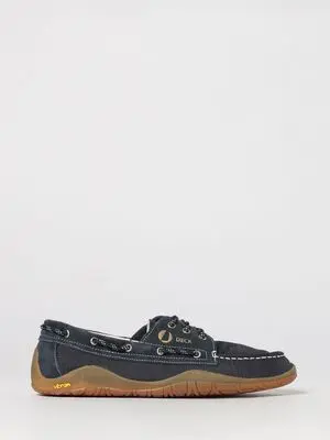 MURPHY&NYE Suede And Nylon Boat Shoes With Embroidered Logo - Blue
