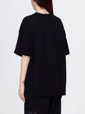 DISCLAIMER Oversized Cotton T-shirt With Teddy Bear Print - Black