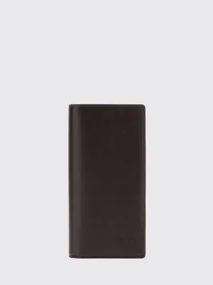 Burberry Check Pattern Calfskin Bifold Wallet With Embossed Logo - Sand