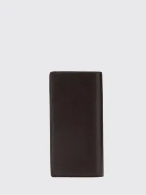 Burberry Check Pattern Calfskin Bifold Wallet With Embossed Logo