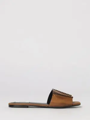 Moschino Aged Leather Mules - Brown