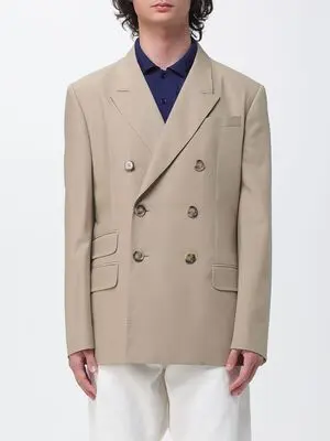 AMI Paris Double-breasted Virgin Wool Blazer - Beige