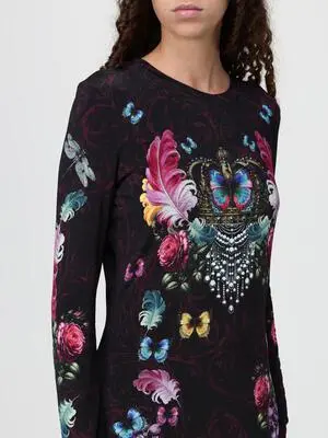 Versace Long Sleeve Printed Dress