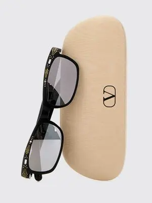 Valentino Garavani Square Acetate Sunglasses With Clear Lenses
