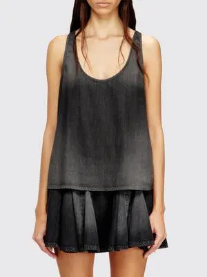 DIESEL® Organic Cotton And Tencel™ Lyocell Sleeveless Top - Black