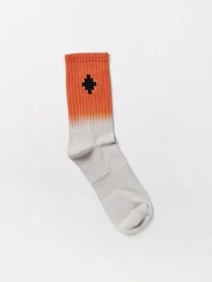 COUNTY OF MILAN Marcelo Burlon Dip-dye Crew Socks - Orange