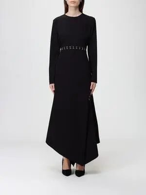 Just Cavalli Long Sleeve Asymmetrical Hem Dress - Black