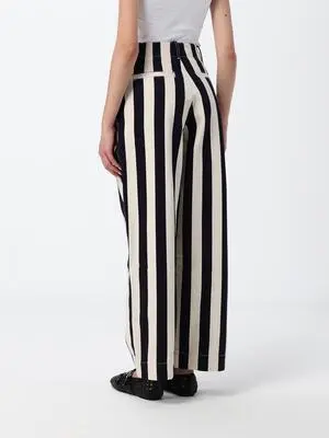 Jacquemus Parasol De-nîmes Striped Cropped Cotton Denim Jeans