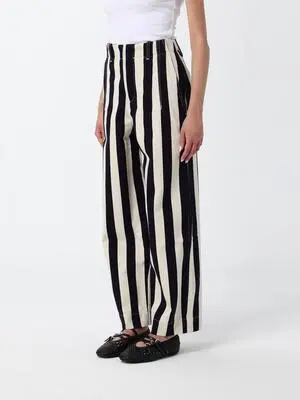 Jacquemus Parasol De-nîmes Striped Cropped Cotton Denim Jeans