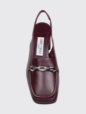 JIMMY CHOO Diamond Tilda Leather Slingbacks With Horsebit Low Heel - Biscuit
