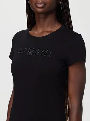 Armani Exchange Embellished Logo T-shirt - Black
