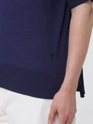 AMI Paris Wool And Silk Polo Shirt