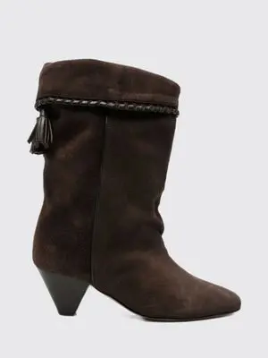 Isabel Marant Étoile Dalby Suede Boots With Cone Heel - Brown