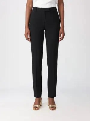Alberto Biani Slim Fit Technical Crêpe Chino Trousers With Belt Loops - Black