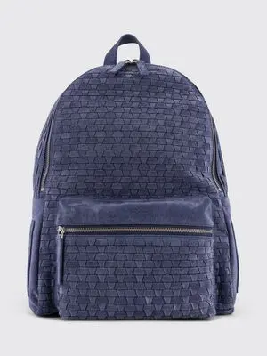 Orciani Laio Micron Woven Suede Backpack - Blue