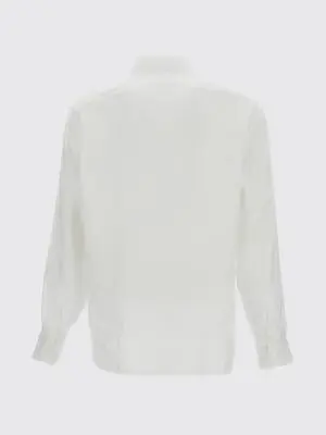 Junya Watanabe Long-sleeved Graphic Print Linen Shirt - White