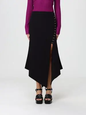 Just Cavalli Asymmetrical Midi Skirt With Hook And Eye Detailing